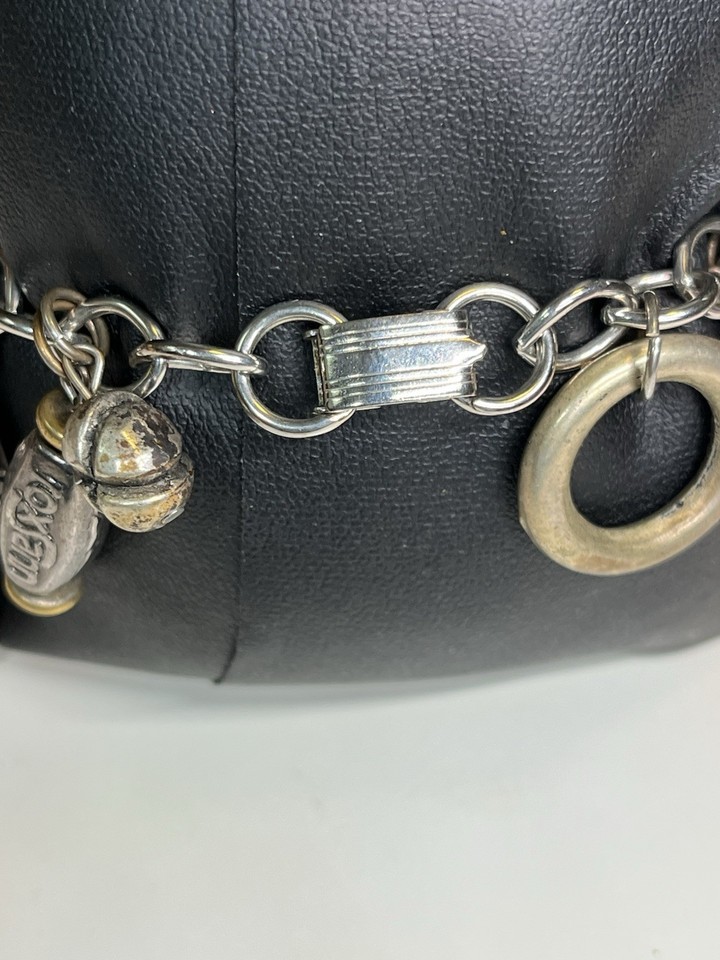 Vintage Monet Charm Bracelet Silver Gold Tone Barrel Clasp | eBay