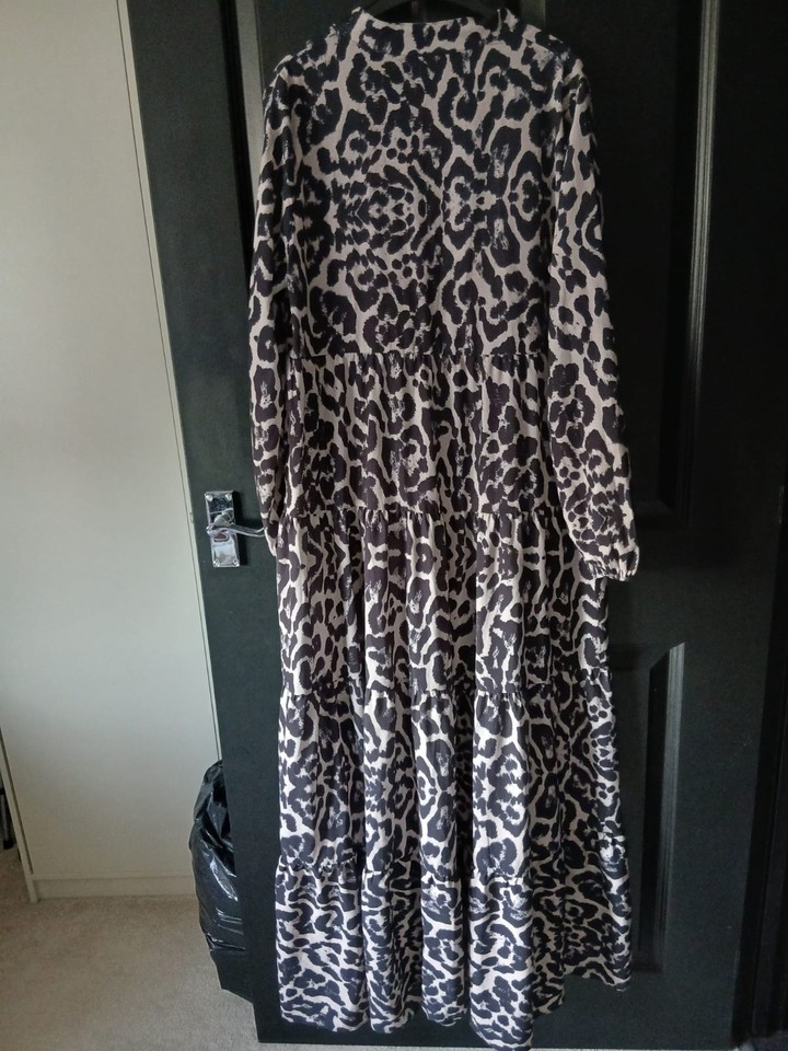GINI LONDON M/L Leopard Print Ladies Long Maxi Dress | eBay UK
