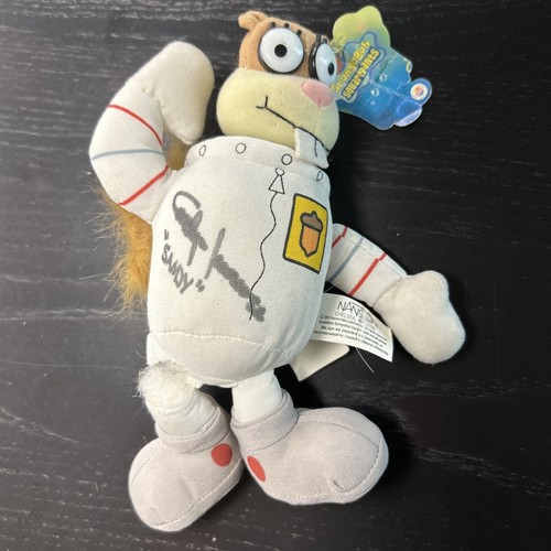 *Signed* Nanco Sandy Cheeks 9" plush Carolyn Lawrence SpongeBob 2003 ...