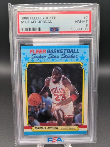 1988 Fleer Sticker Michael Jordan #7 🔥 | eBay