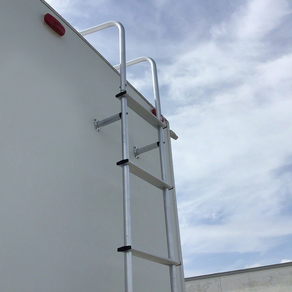 Universal Exterior Rear RV Motorhome Straight Ladder Silver For LA-401 ...