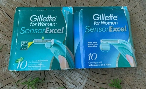20 Gillette Sensor EXCEL WOMEN'S Shaver Razor Blade Refill Cartridges ...