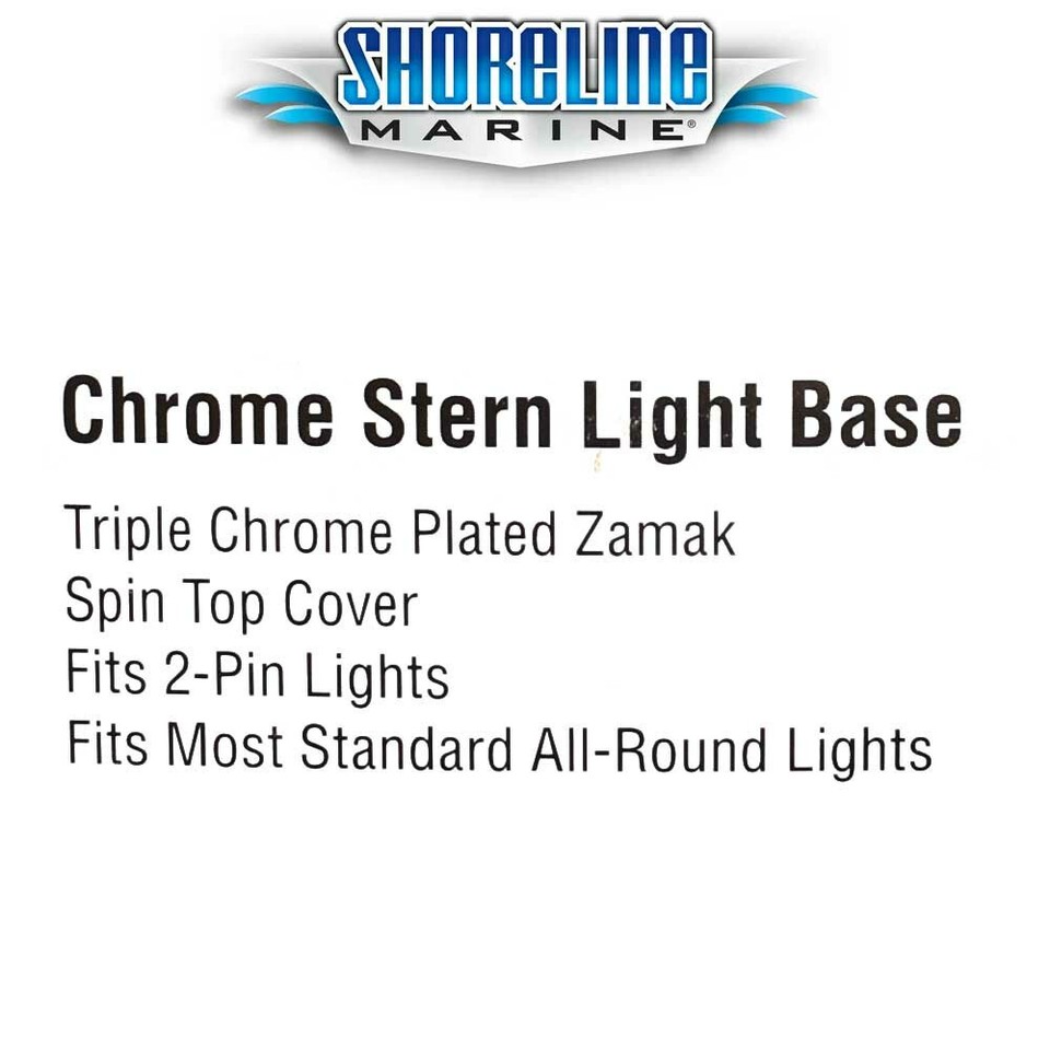 Shoreline Marine Boat Stern Light Base SL52099 | Chrome 2-pin | eBay