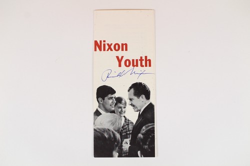 1968 Richard Nixon Youth Signed Autograph Presidential Campaign ...