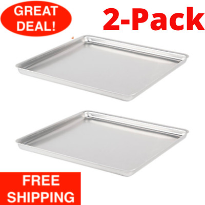 (2-Pack) Heavy-Duty Square Deep Dish Pizza Cake Aluminum Bake Pan 16" X ...
