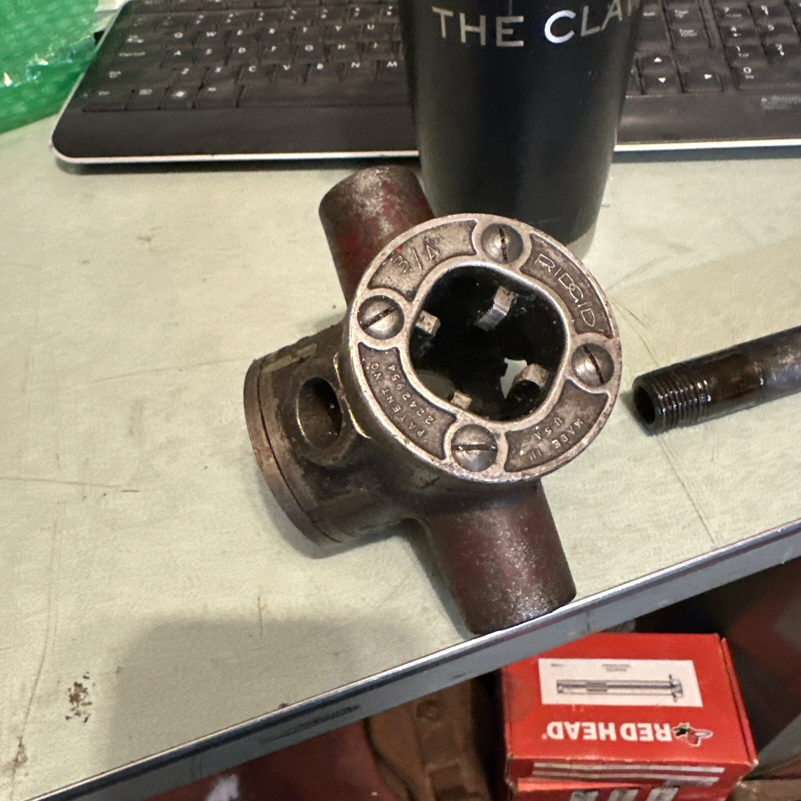 Ridgid 30-A 3-Way Pipe Threader 1/2" + 3/4" x 3/8" Made In USA | eBay