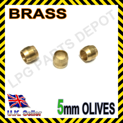 5mm Standar Olives Brass SET of 3 gas compression fittings pipe LPG GPL ...