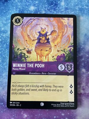 Disney Lorcana:Floodborn - Winnie The Pooh - Hunny Wizard - Common 59/ ...