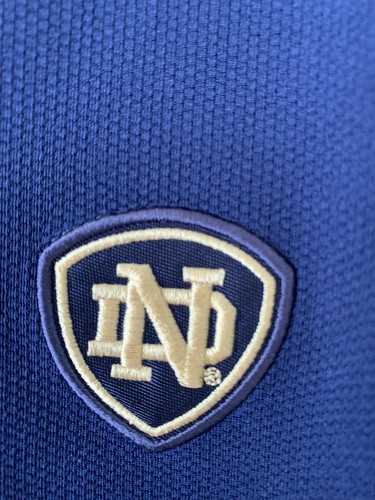 ADIDAS MENS SHARP NAVY BLUE NOTRE DAME SHORT SLEEVE SHIRT - SIZE L | eBay