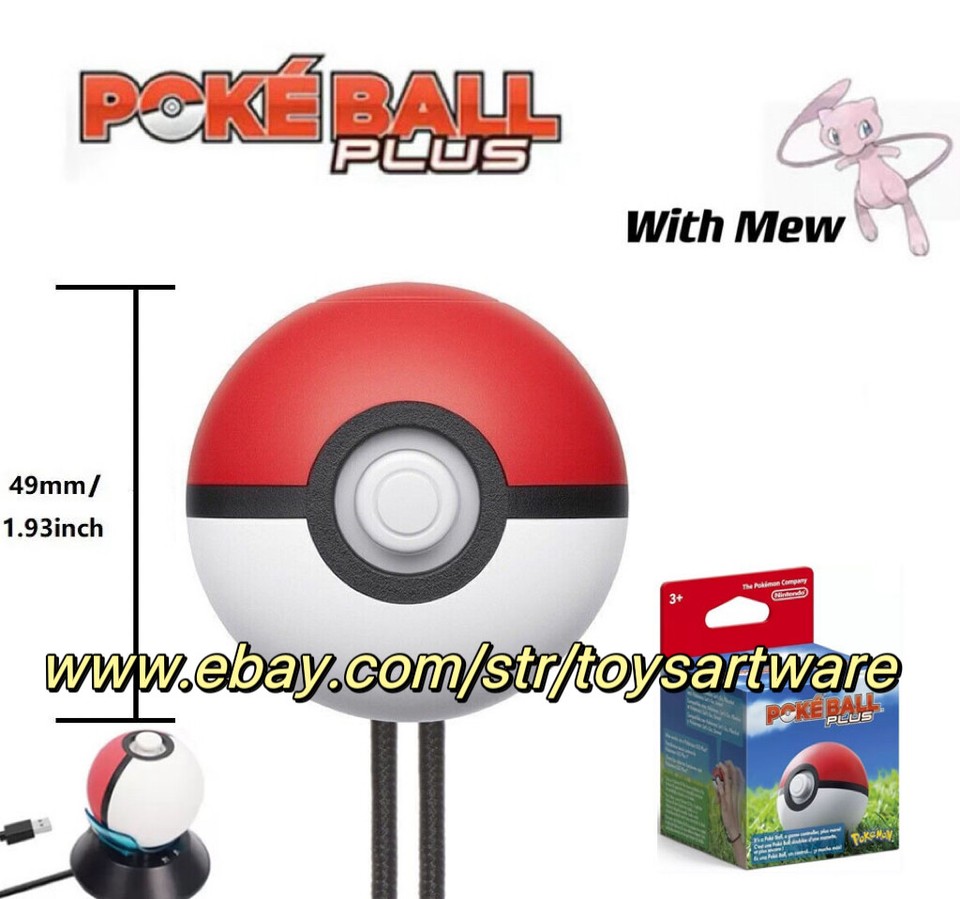 With Mew Pokeball Poke Ball Plus Pokemon Nintendo Switch Let's Go Pikachu Eevee | eBay
