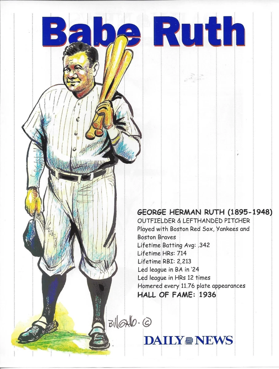 Babe Ruth Cartoon