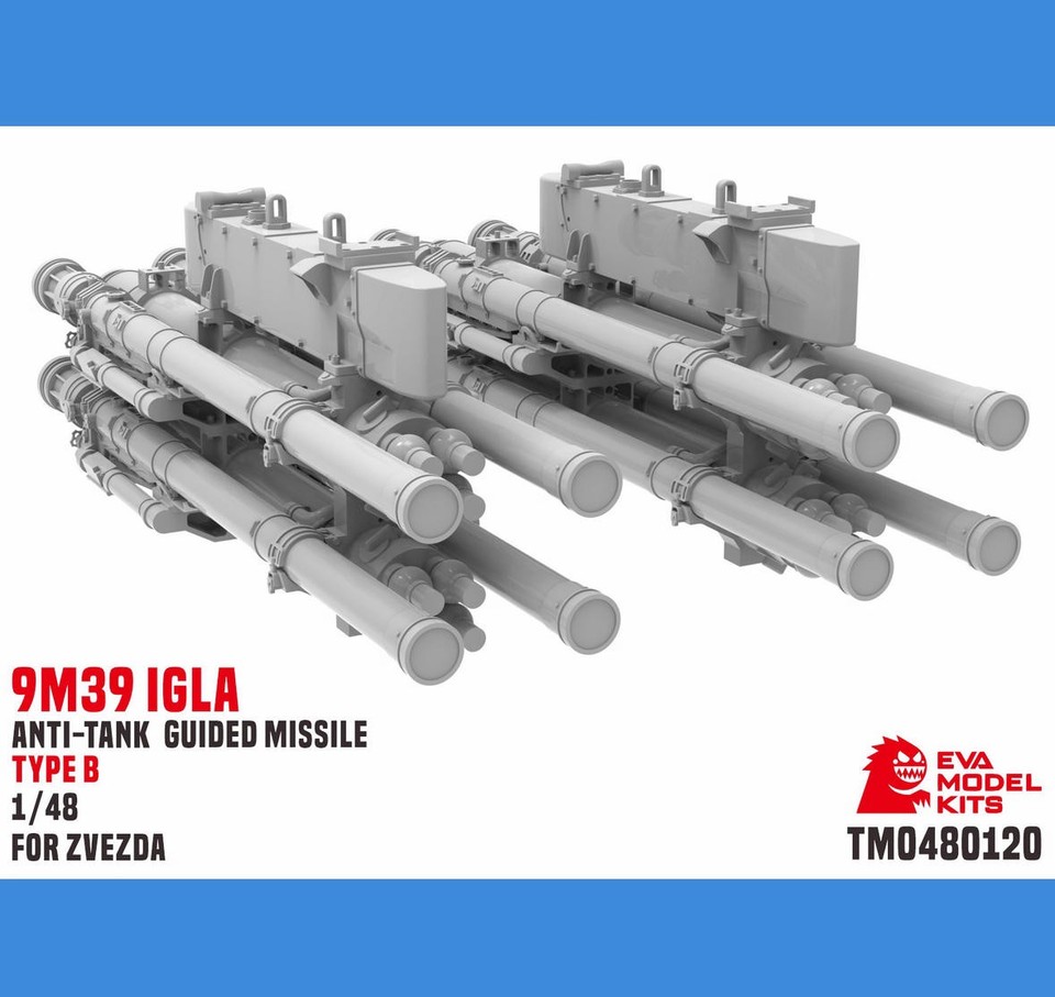EVAmodel TM0480120 1/48 9M39 IGLA ANTI-TANK GUIDED MISSILE TYPE A FOR ...