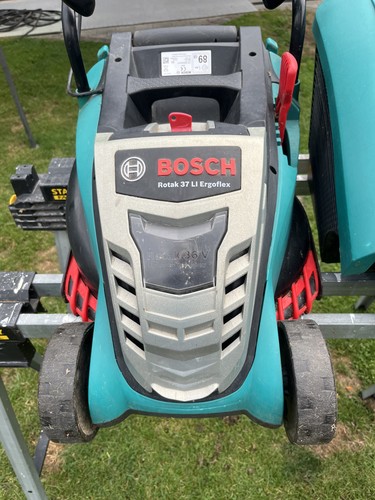 Bosch Rotak 37 LI Ergoflex 36v Cordless Battery Lawn Mower and 36v ...