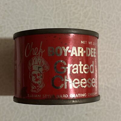 Vintage 1960s Chef Boy-Ar-Dee Spaghetti Pizza Grated Cheese Full NOS ...