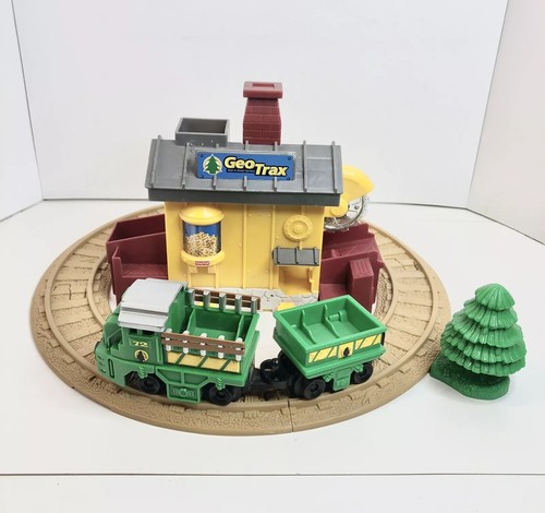 Geo Trax Train Chop N Haul Sawmill Playset Lumberjack Track Incomplete ...