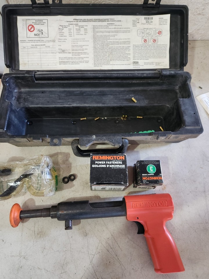 Remington 494 Powder Actuated Tool W/Case and Extras (#3) | eBay