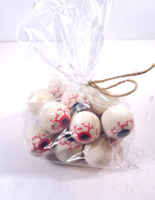 18 pcs Halloween Rubbery Eyeballs BOUNCY BALL Party Favor Treat Bag ...