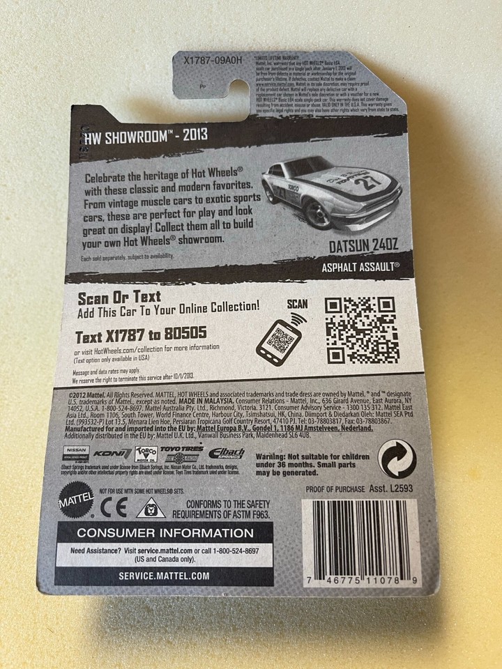 Hot Wheels Datsun 240Z HW Showroom 2013 159/250 Tom Bork Doc B Racing ...