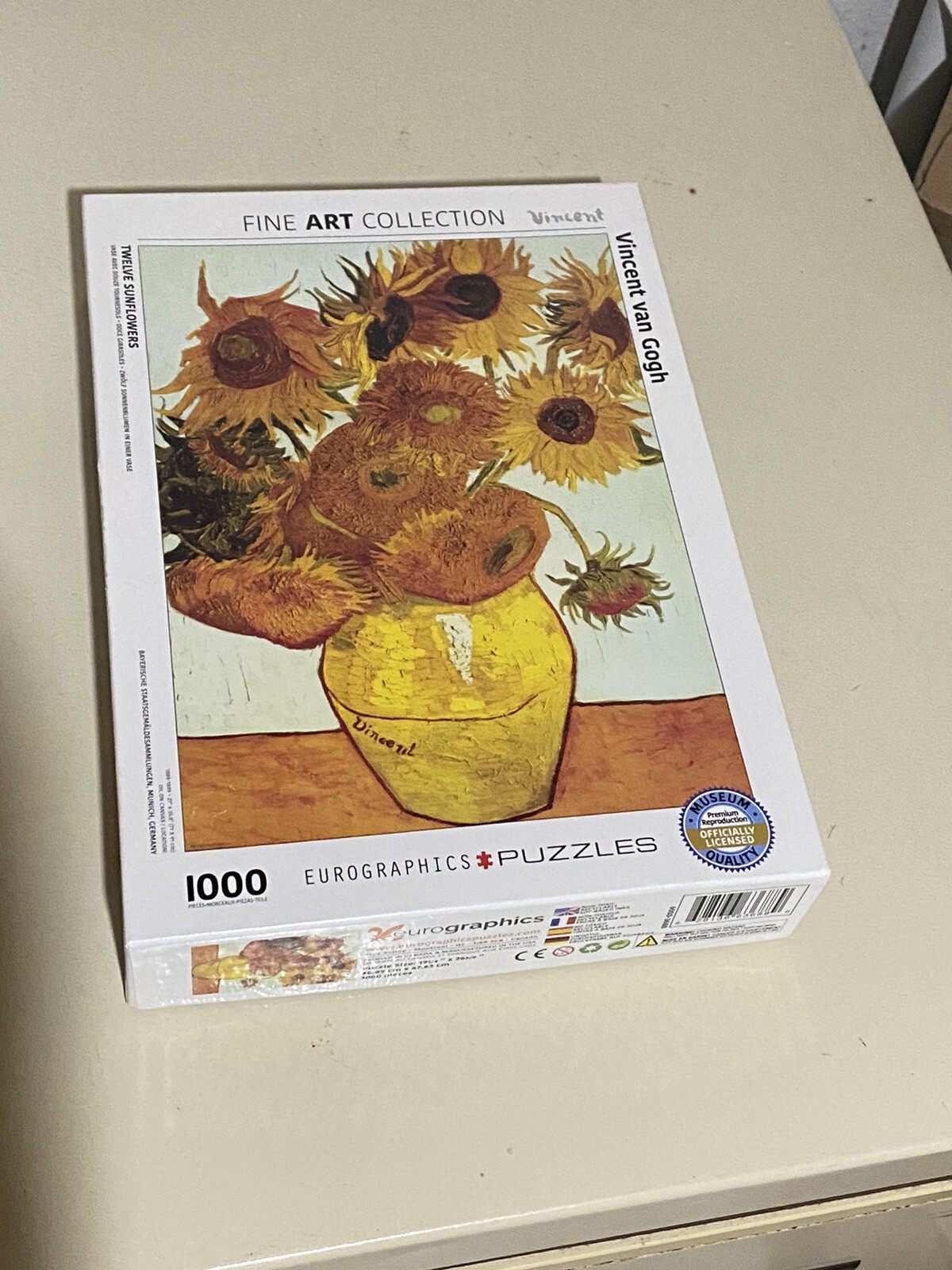 Vincent van Gogh Twelve Sunflowers vase 1000-Piece Puzzle fine art ...
