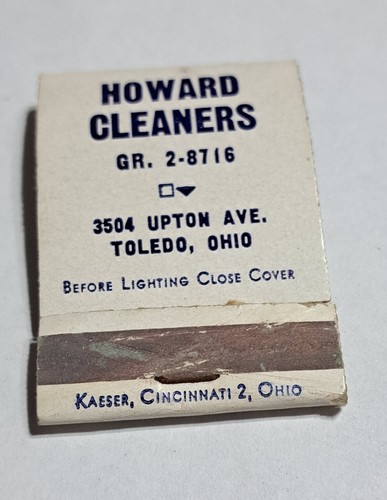 Vtg Howard cleaners Toledo Ohio matchbook empty | eBay