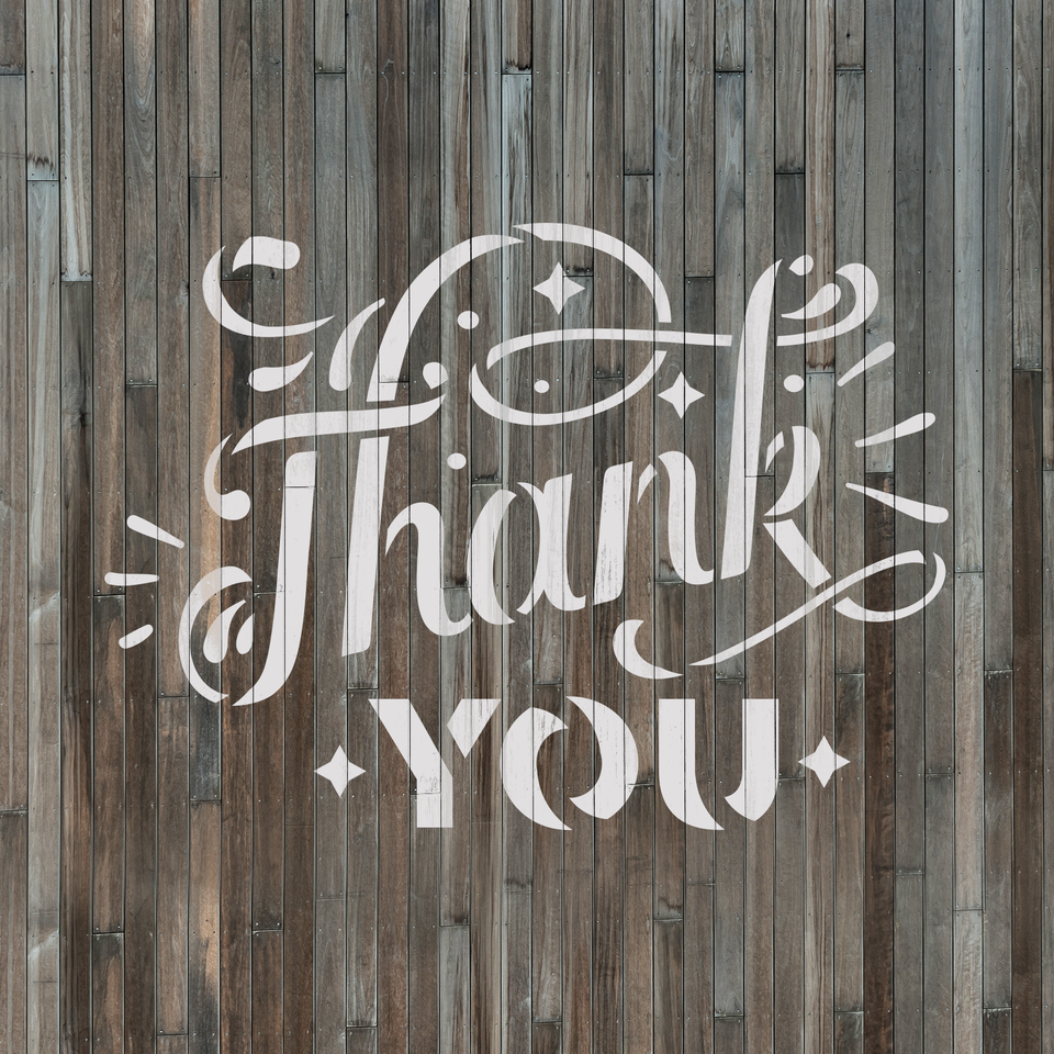Thank You Stencil - Durable & Reusable Mylar Stencils | eBay