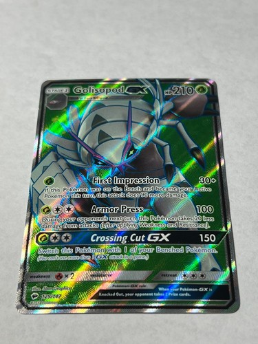 Pokemon TCG Golisopod GX (Full Art) 129/147 Sm-Burning Shadows Holo LP ...