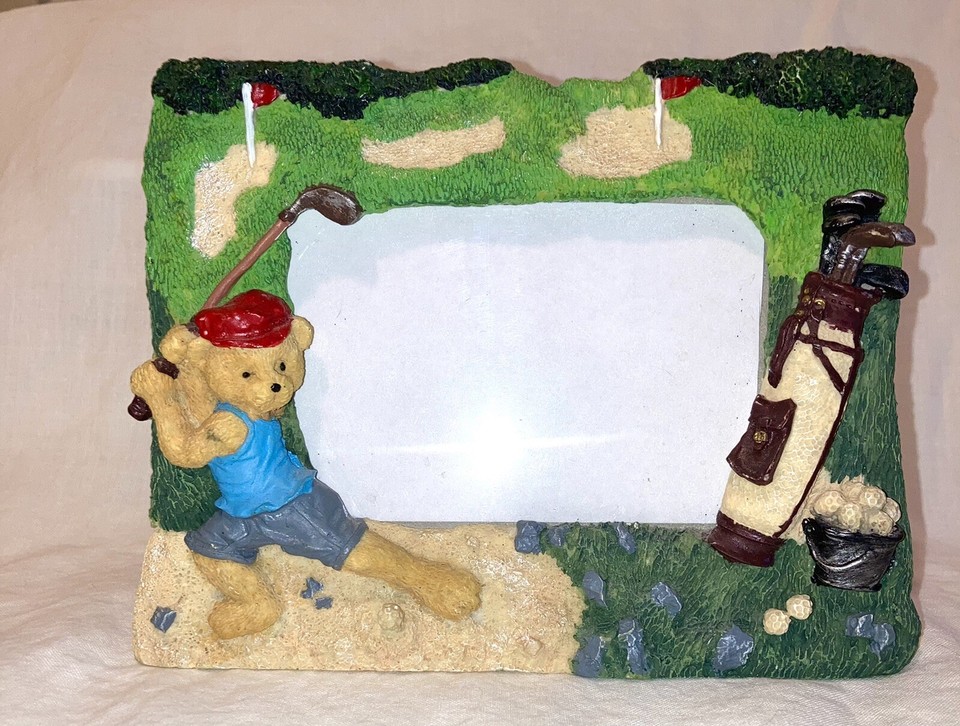 GOLF BUDDY PICTURE Frame CUTE BEAR PLAYING GOLF | eBay