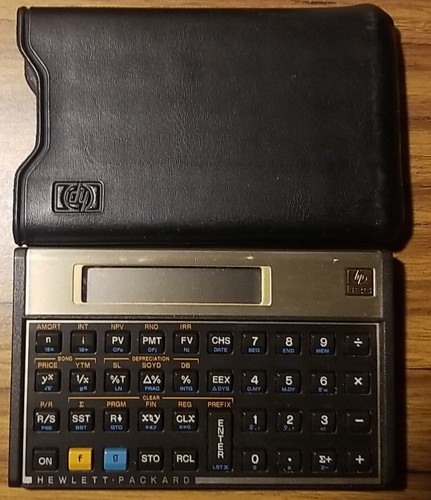 Vintage HP 12C Financial Calculator w/Original Cover, Made in USA ...