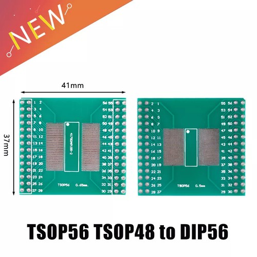 2pcs TSOP56 TSOP48 to DIP56 Adapter Board for AM29 Series Chip IC Test ...