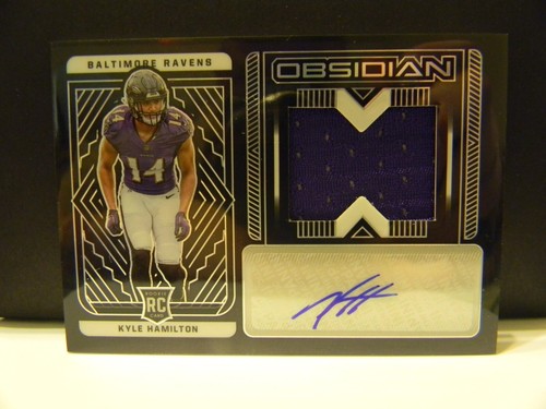 2022 Panini Obsidian Kyle Hamilton RPA 169/175 Jersey Autograph Patch ...