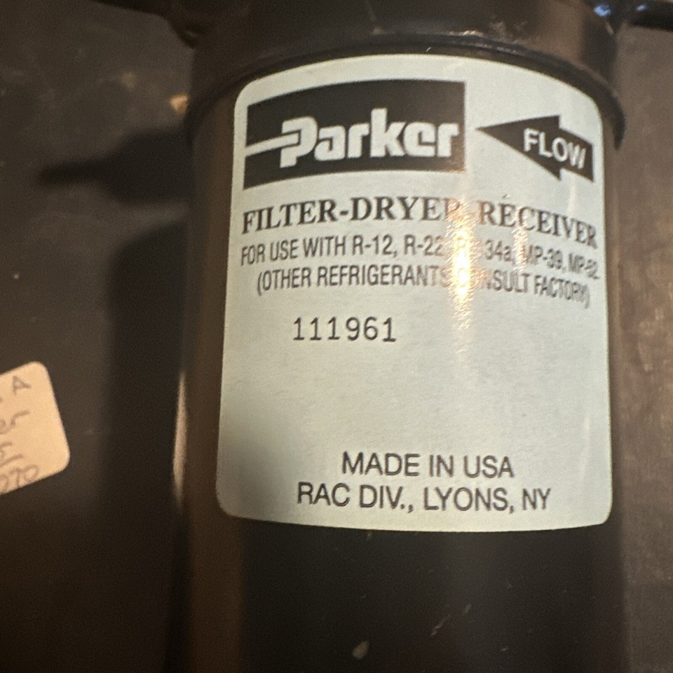 PARKER A/C Filter Drier Receiver 111961 For Use: R-12 R-22 R134a MP-39 ...