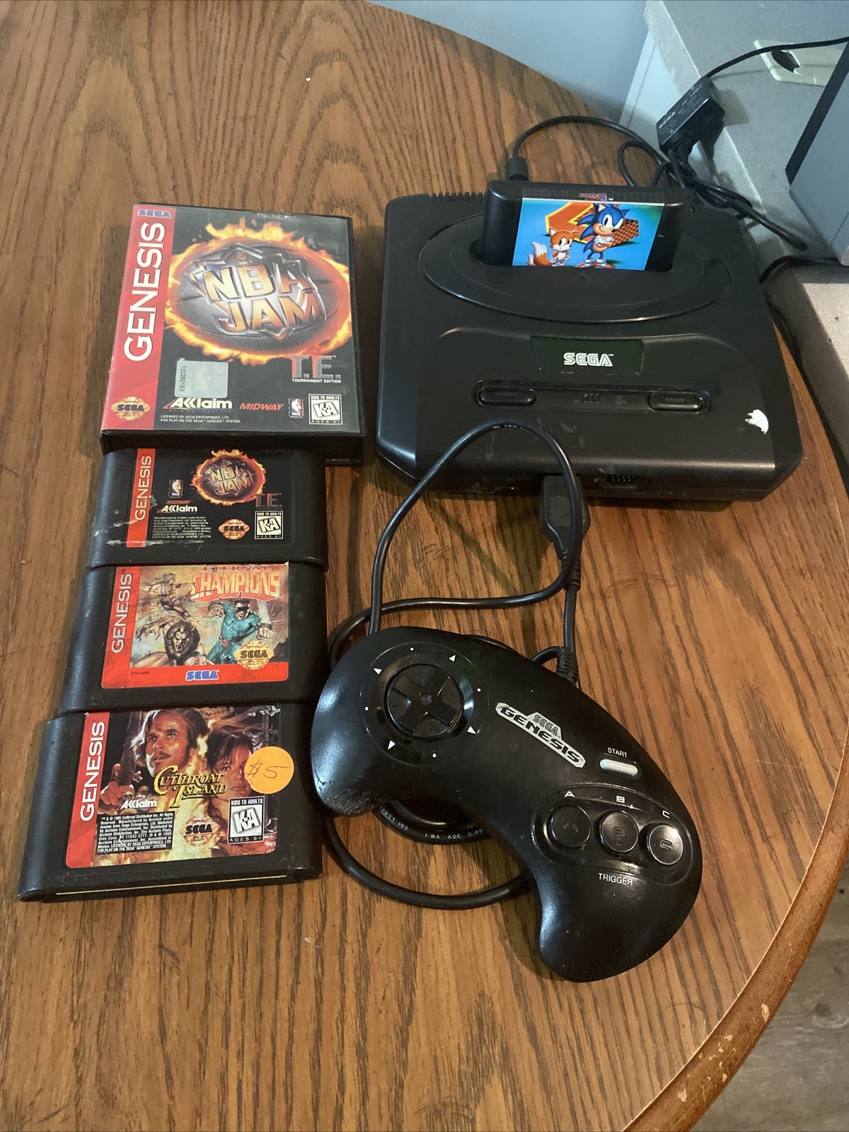 Sega MK-1631 Genesis 1 Console System - TESTED WORKING W/ 4 Games ...