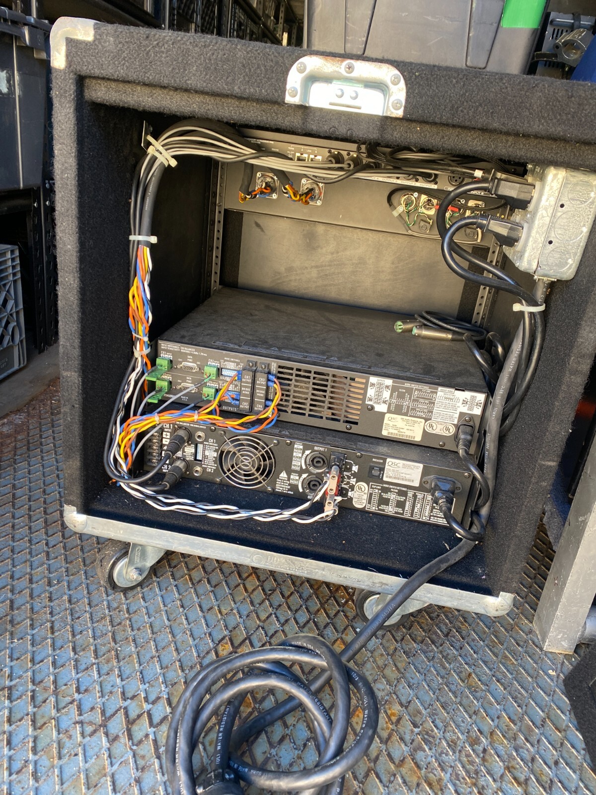 Pro Concert PA system Renkus QSC TRAP42 (6) Cab Set with (2)Tri-Amp ...