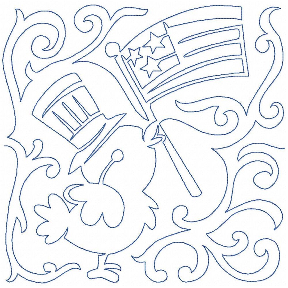 Free Motion Cute American Blocks 12 Machine Embroidery Designs Quilt 5 ...