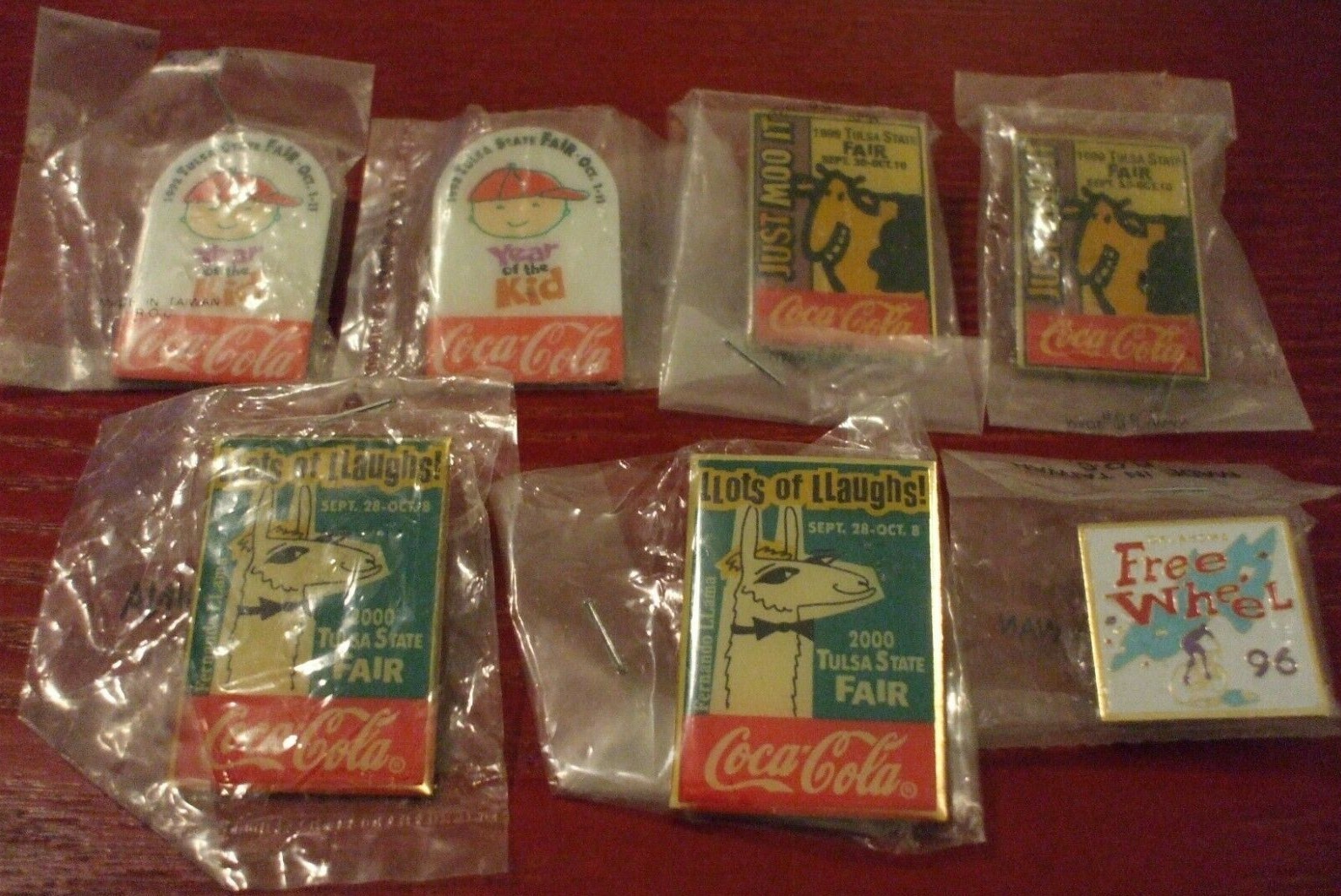 Tulsa Oklahoma State Fair Enamel Pins Lot of 7 NIP 1996 1998 1999 2000 ...