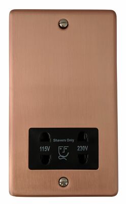 G&H CRG30B Standard Plate Rose Gold Dual Voltage Shaver Socket 115-230V ...