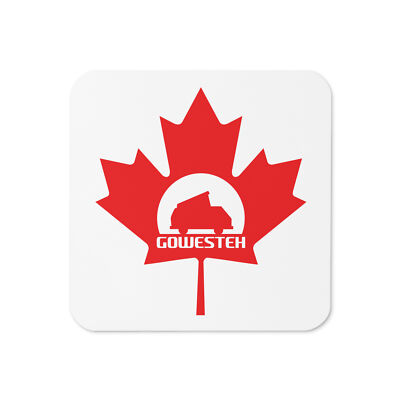 GoWesteh GoWesty Canada Parody Logo Vanagon T3 Van Cork Back Coaster Maple Leaf | eBay