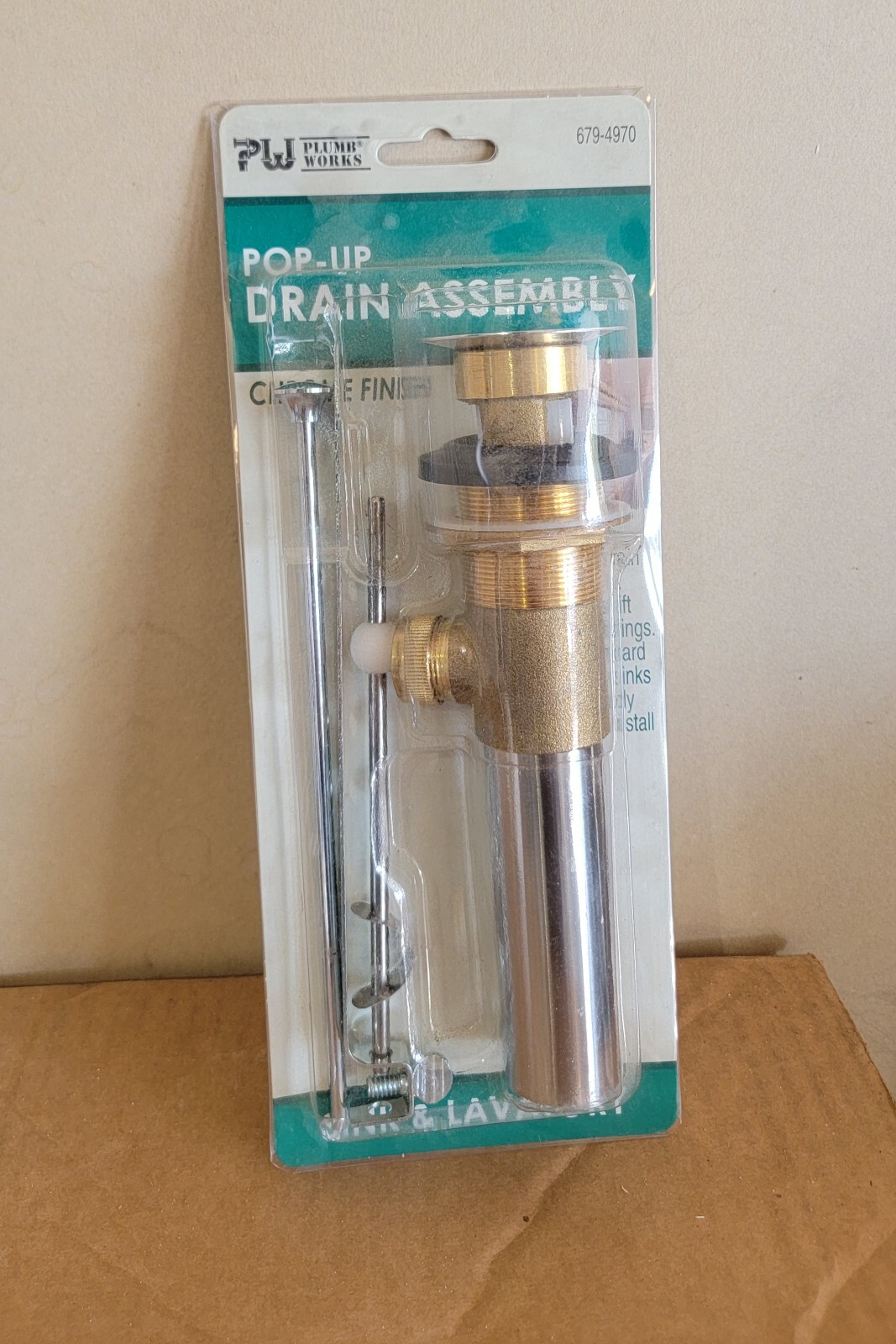 1-1/4" Pop-Up Assembly, Chrome Finish Sink Drain Assy Plumb Works ...