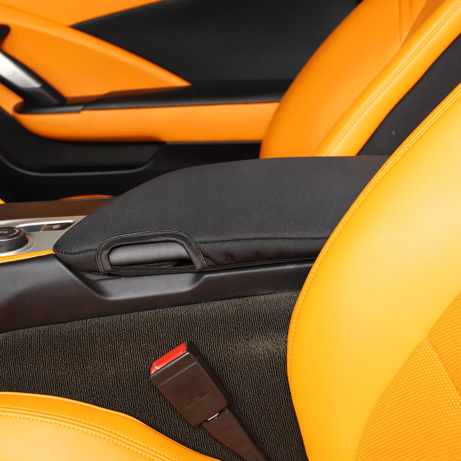 Cloth Center Console Armrest Pad Cushion Cover Fit for Corvette C7 2014 ...