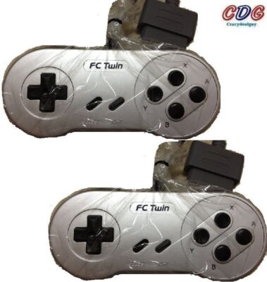 Silver 2 x FC Controller for FC Twin NES/SNES Video Game System | eBay