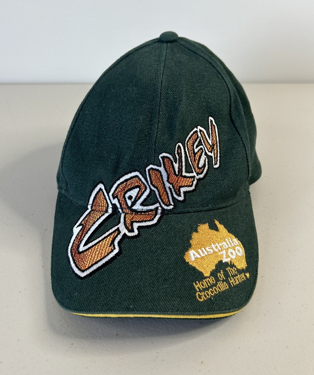 Vintage Steve Irwin Australia Zoo "Crikey" Green Base… - Gem
