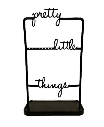 Jewelry Display Stand "Pretty Little Things" Cast Metal Black 9 X 15 ...
