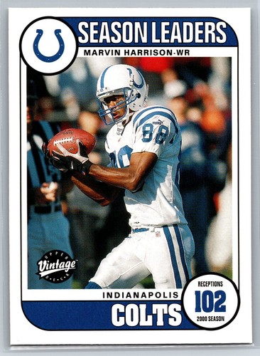 2001 Upper Deck Vintage Marvin Harrison Season Leaders Indianapolis ...