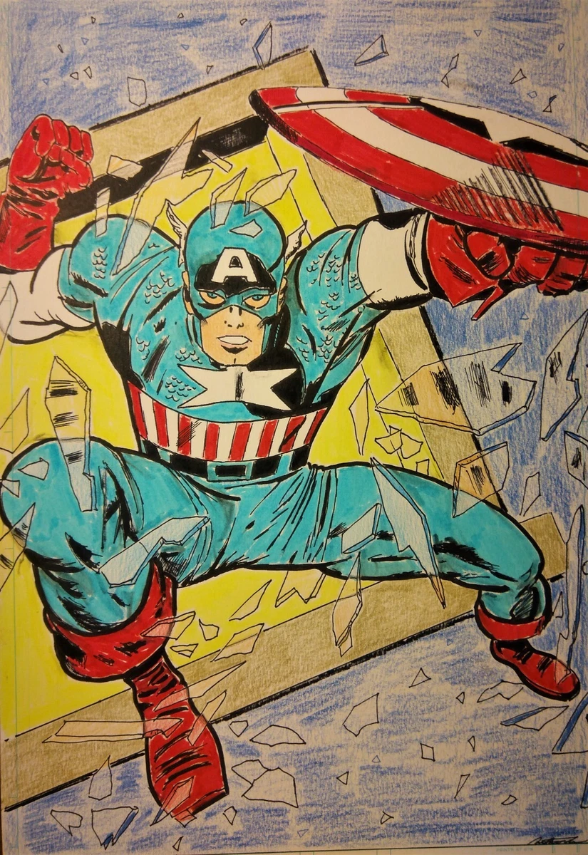 Captain America Comic Art