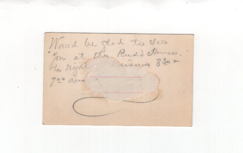 1896 STAR UNION LINE Penn Railroad Business Card Annotation on Reverse ...