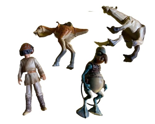 Vintage Hasbro Star Wars Ep1 Phantom Menace 4 Pc Set KAADU - ANAKIN ...