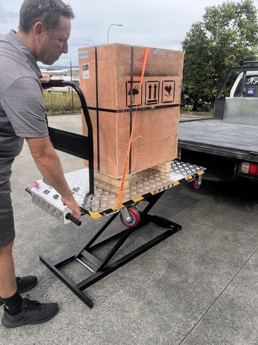 Electric Self Loading Lifting Hand Platform Trolley Foldable 300KG Ute ...