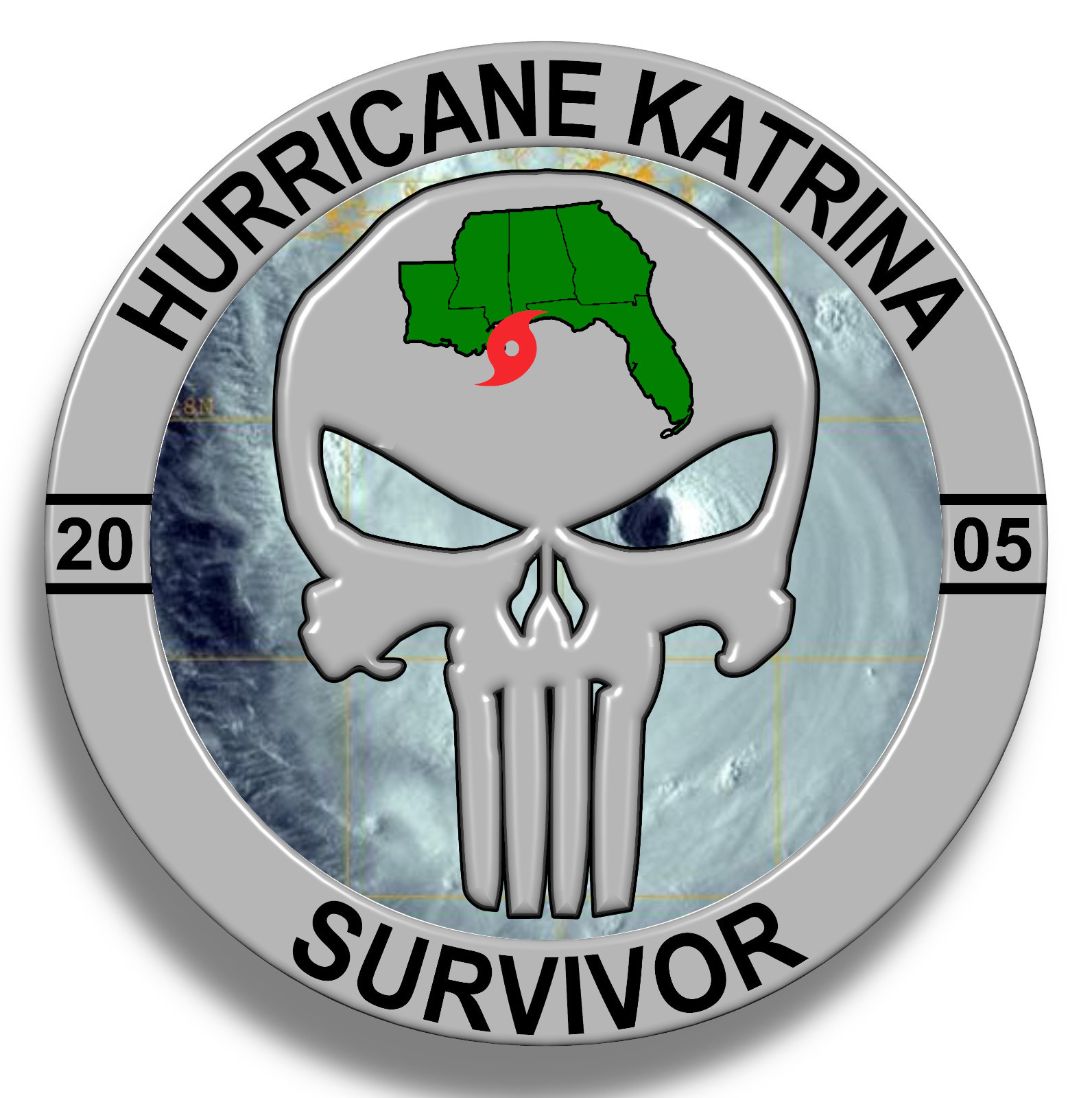 Hurricane Katrina Survivor 2005 Vinyl Sticker Decal, Weather, Car Truck ...
