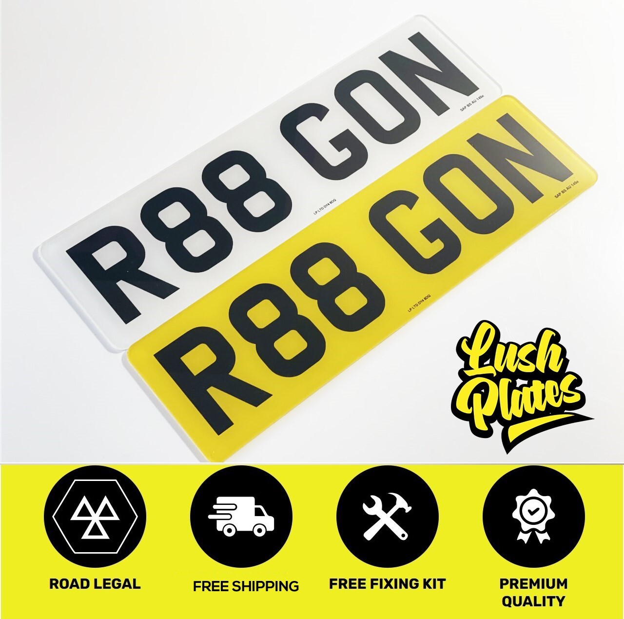 Short Small Number Plates Road Legal Premium Quality 7 6 5 4 3 Digit ...