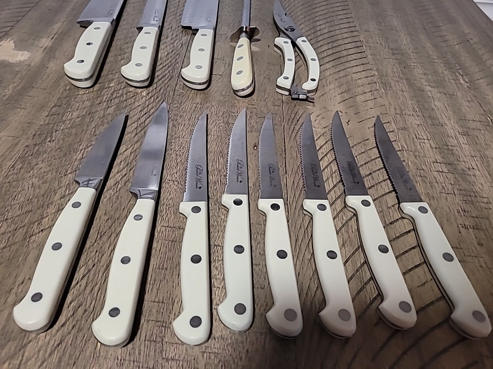 14 Piece The Pioneer Woman Frontier Forged Cutlery Knife Block Set ...